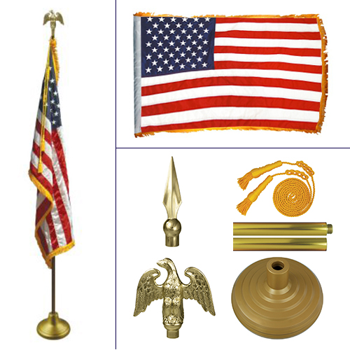 U.S. Standard Indoor Aluminum Mounting Set - U.S. Indoor Flag Sets ...