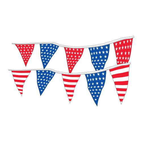 30' Americana Pennants- 4-mil - U.S. & State Flag Strings | Tuff Flags ...