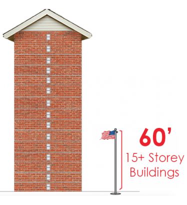 60' Standard Commercial Internal Winch Flagpole - Standard Commercial ...