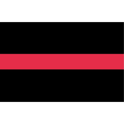 Window Decal - Thin Red Line Static Cling - Fire Department Flags ...