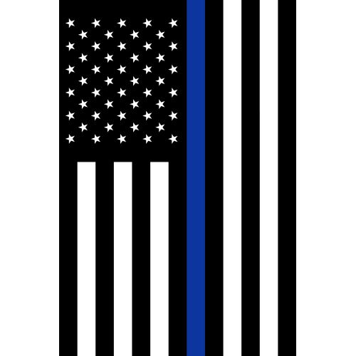 18"x12" Thin Blue Line U.S. Garden Flag - Police Department Flags ...