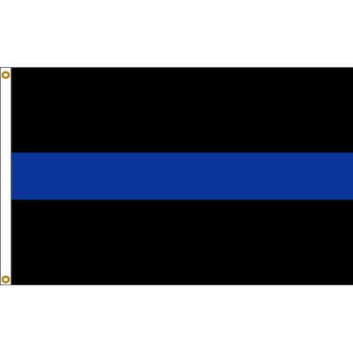 3'x5' Thin Blue Line Outdoor Nylon Flag - Police Department Flags ...