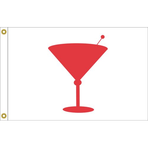 12" X 18" Cocktail Time Boat Flags - Yacht Flags | Tuff Flags - 888-2US ...