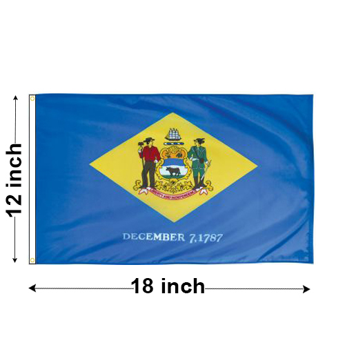 12"x18" Delaware Nylon Outdoor Flag - Delaware Flags | Tuff Flags - 888 ...