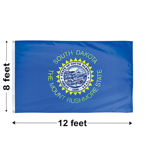 8'x12' South Dakota Nylon Outdoor Flag - South Dakota Flags | Tuff ...
