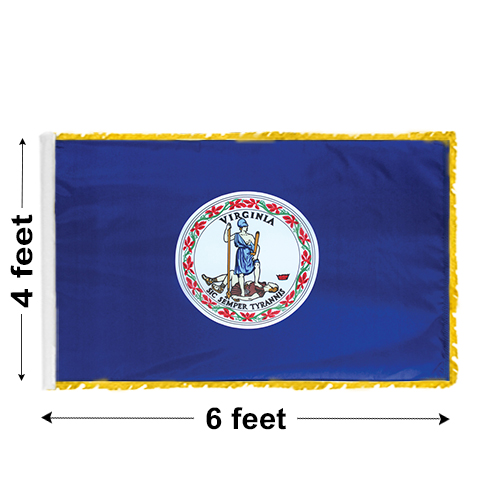 4'x6' Virginia Indoor Nylon Flag - Virginia Flags | Tuff Flags - 888 ...