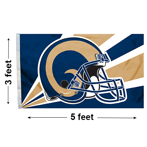 3'x5' Los Angeles Rams Helmet Outdoor Flag - Football Flags | Tuff ...