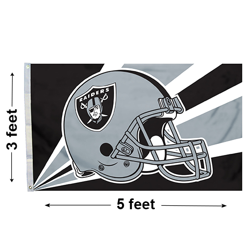 3'x5' Oakland Raiders Helmet Outdoor Flag - Football Flags | Tuff Flags ...