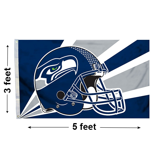 3'x5' Seattle Seahawks Helmet Outdoor Flag - Football Flags | Tuff ...